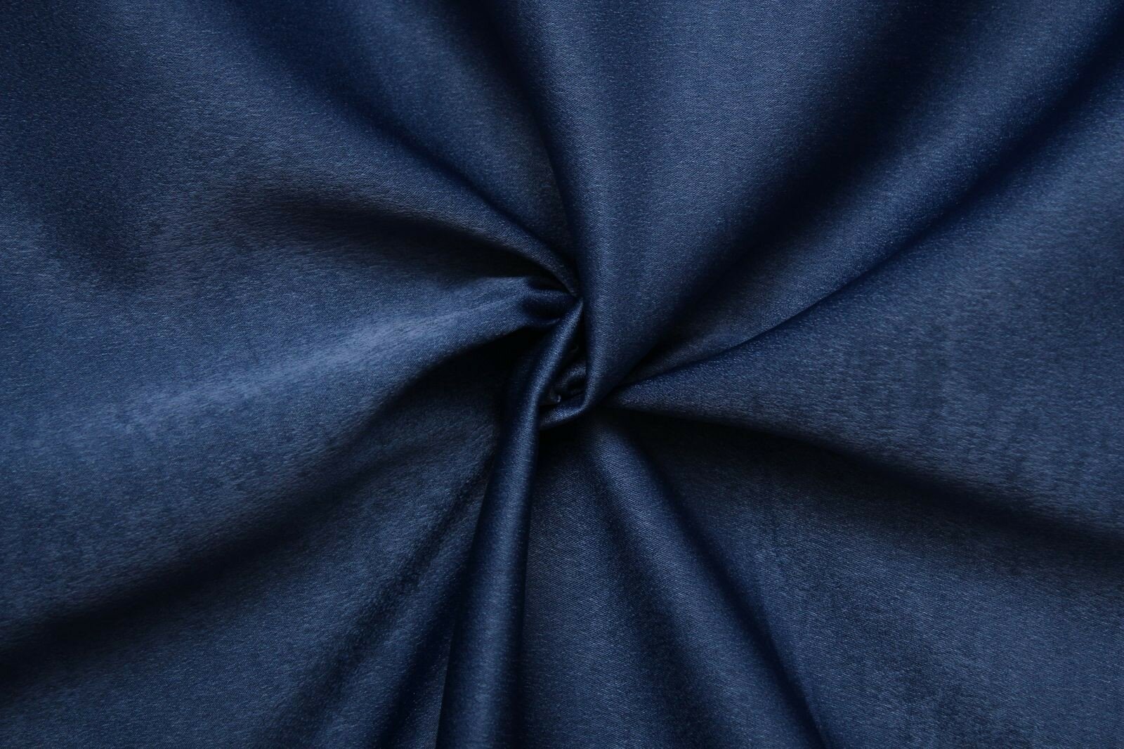 Ткань Креп-сатин-стрейч синий плотный, ш144см, 0,5 м