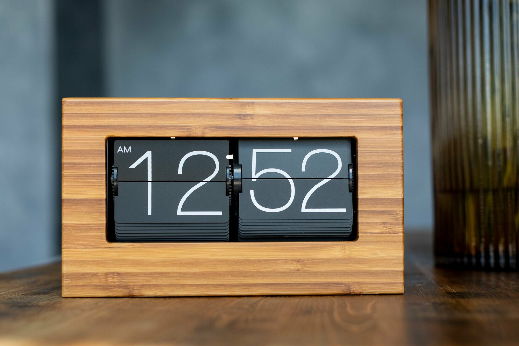 Настенные/настольные flip clock часы Air-Flip wood