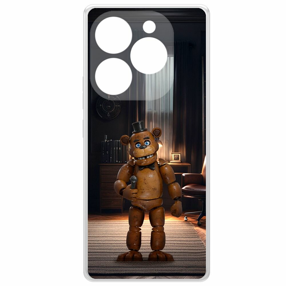 Чехол-накладка Krutoff Clear Case фнаф - Медведь Фредди для ITEL S23+