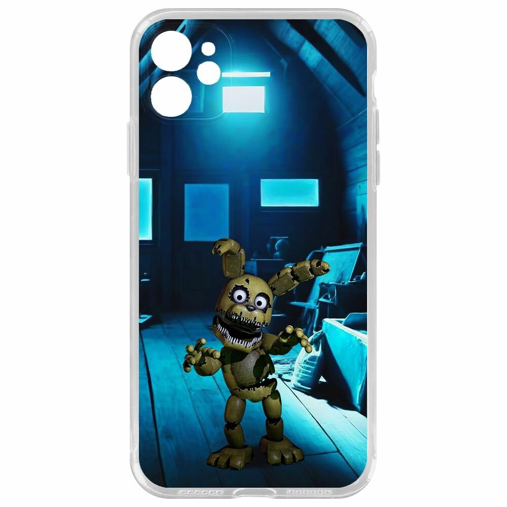 Чехол-накладка Krutoff Clear Case фнаф - Плюштрап для iPhone 11 с защитой камеры
