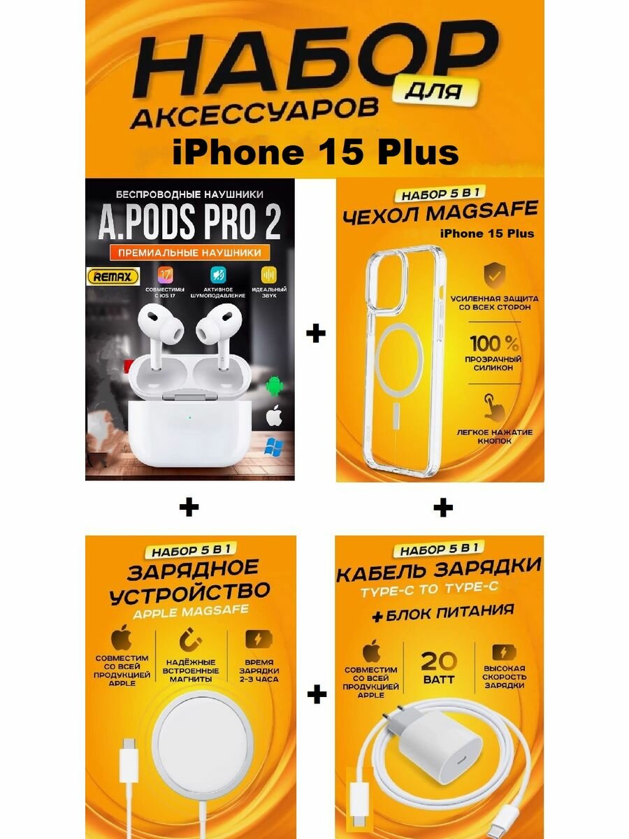 Набор Аксессуаров для iPhone 15 Plus