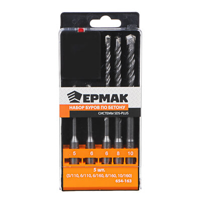Набор буров Ермак 5 предметов (5*160,6*160,8*160,10*160,12*160)