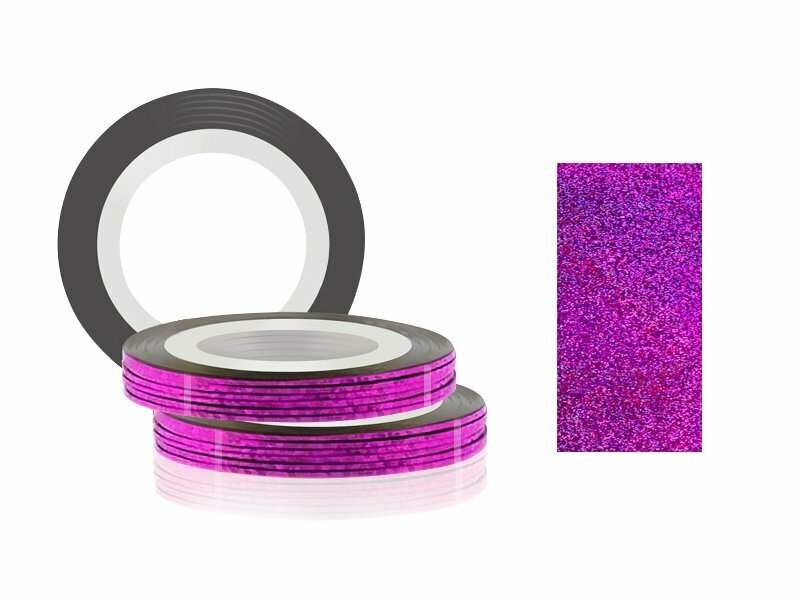 Jessnail Фольга для дизайна ногтей, №25 в рулоне 20м*0,8мм, голография фиолетовый