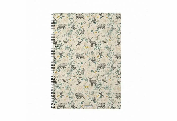 Тетрадь общая с пластиковой обложкой на спирали Natural Lifе клетка А4 80 листов, цена за 1шт.