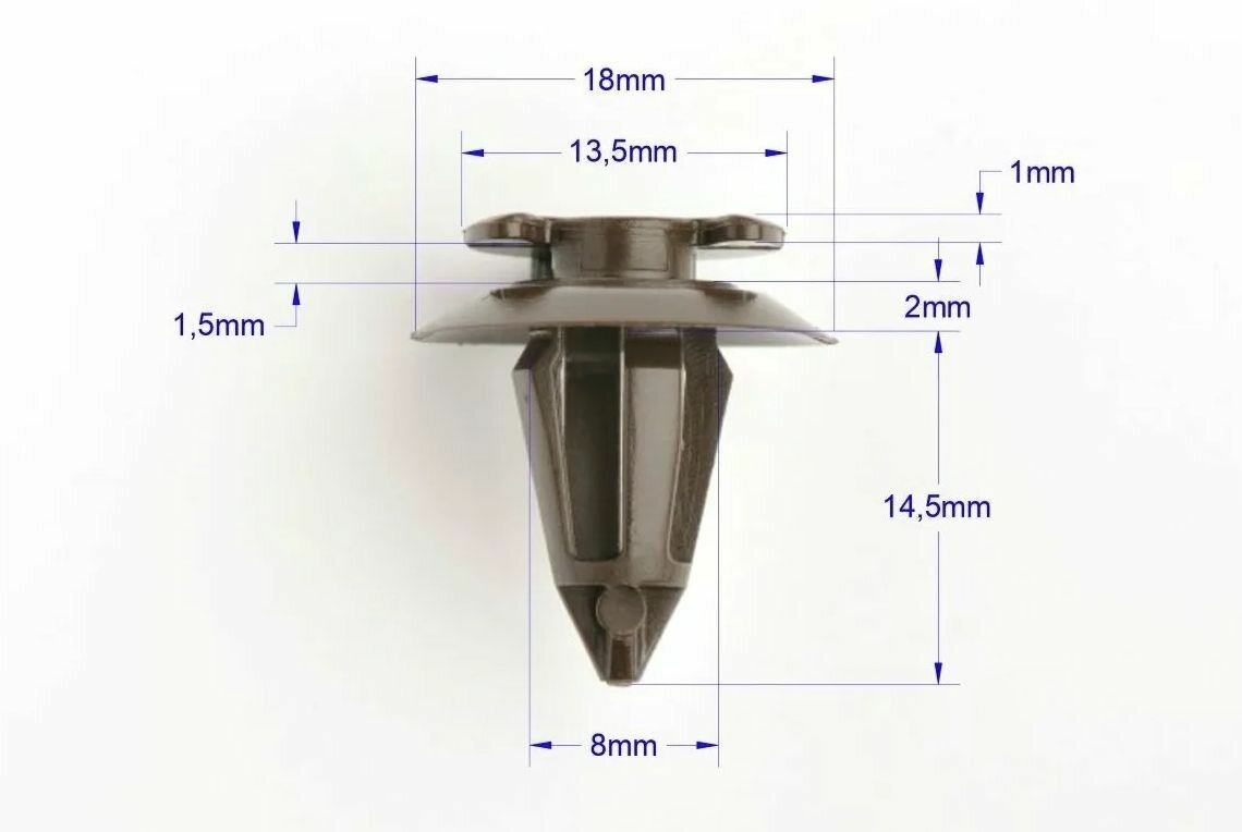 Клипса крепежная Vag 893867290 AGA936: набор 10 шт
