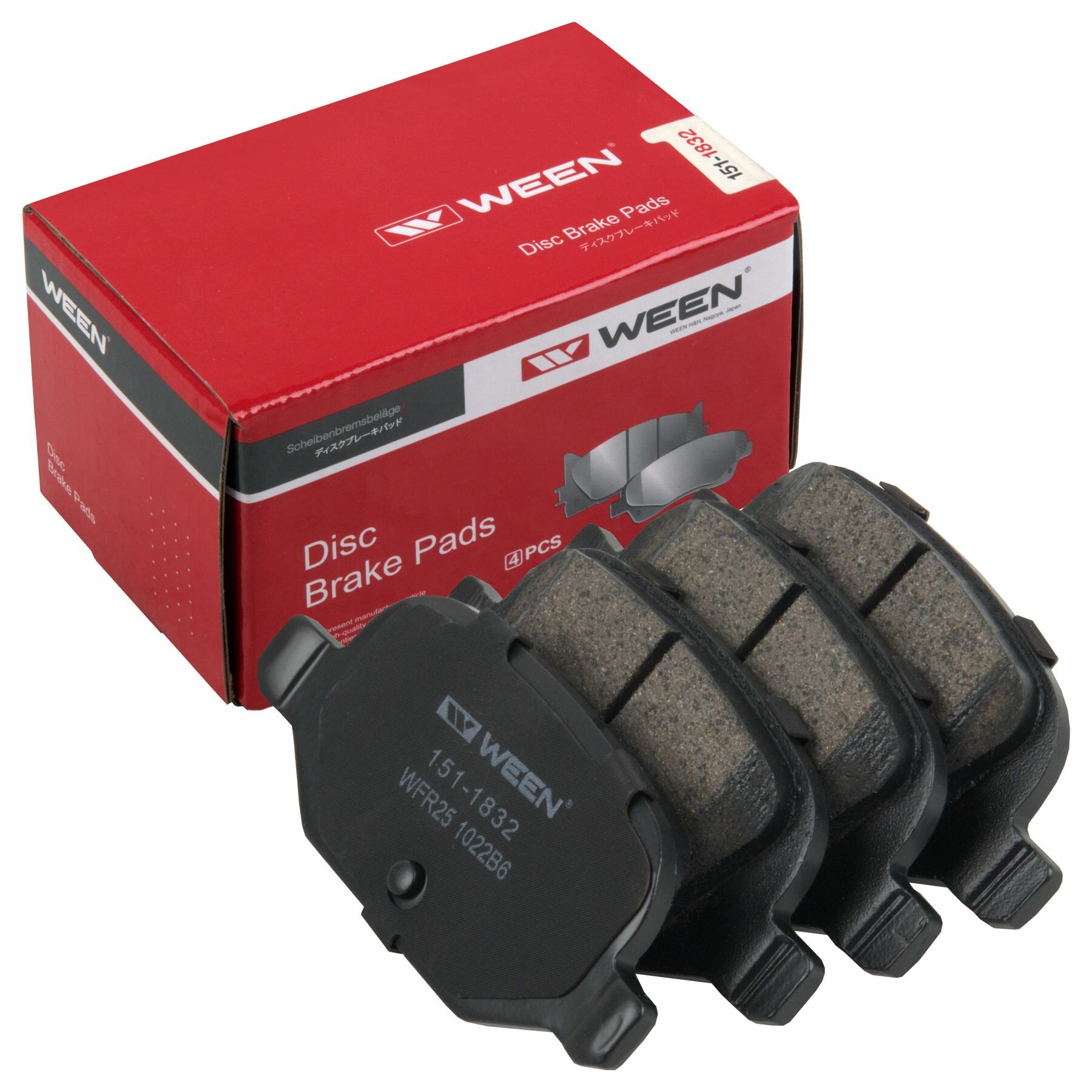 Тормозные колодки дисковые задние LADA Vesta, Vesta SW, Xray, Granta sport, Kalina s WEEN 151-1832