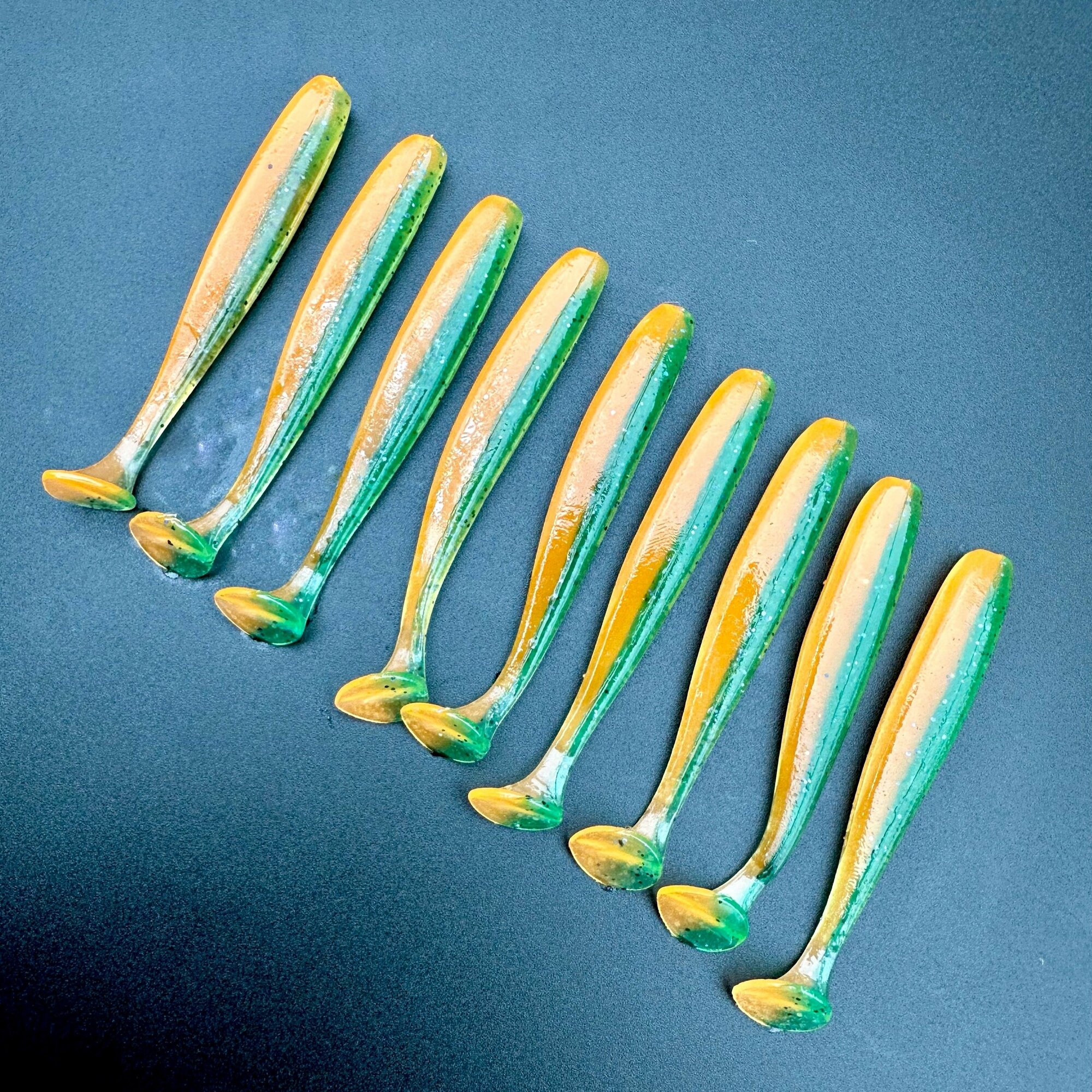 Силиконовая приманка виброхвост 6 штук Мягкая приманка для рыбалки 4" Япония на окуня; судака; щуку