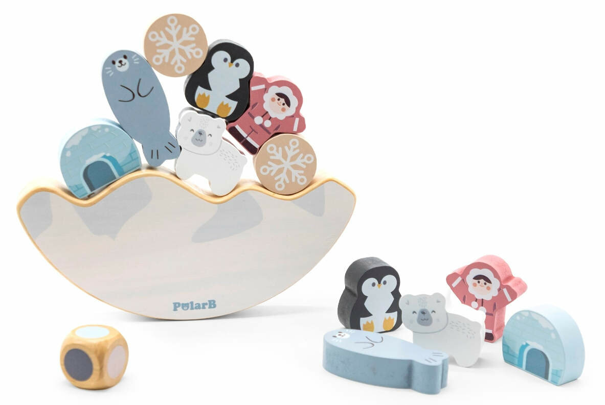 Игра "Баланс" Иглу (14 предметов) с кубиком в коробке