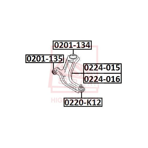 Опора шаровая для автомобиля Nissan Renault, ASVA 0220-K12 (1 шт.)