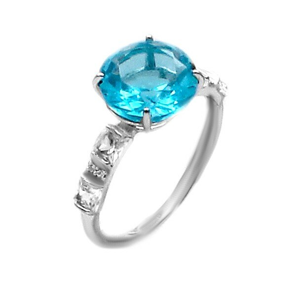 Кольцо, серебро, 925 проба, кристалл, фианит