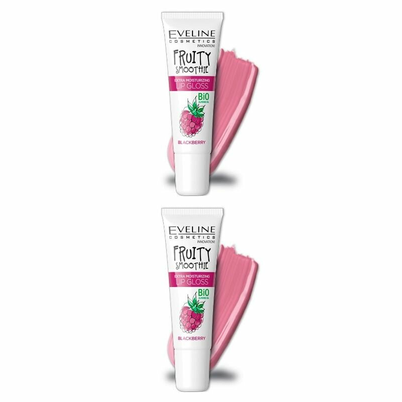 Eveline Cosmetics Экстраувлажняющий блеск для губ, Blackberry, 12 мл, 2 штуки.