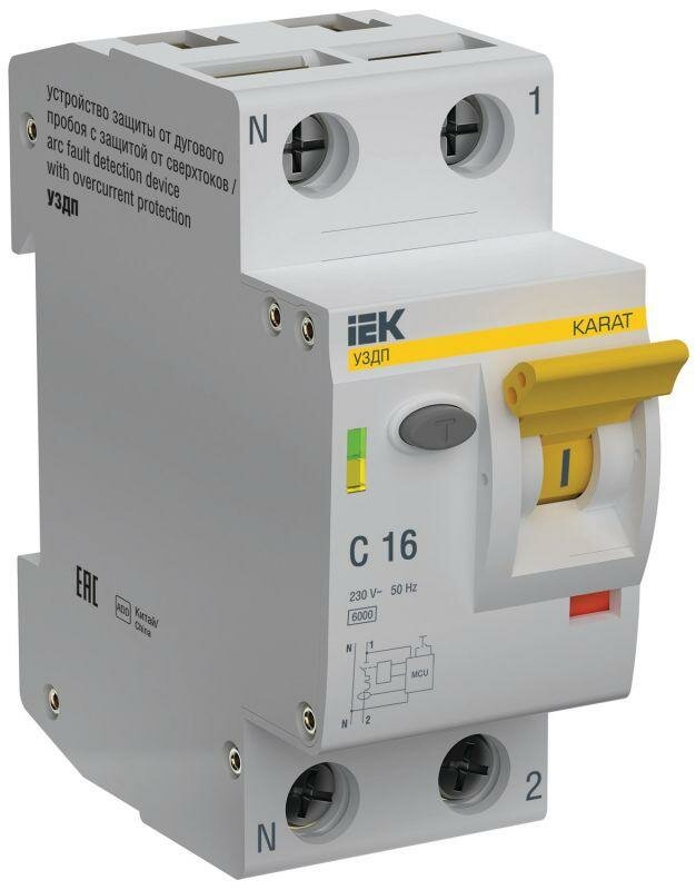 Устройство защиты от дугового пробоя (уздп) 1P+N C 16A KARAT IEK KA-DP11-1-016-C