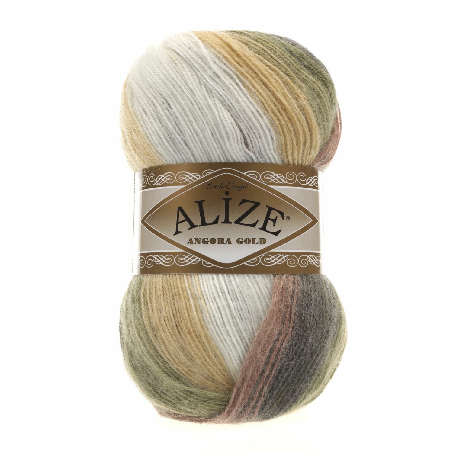 Пряжа ALIZE "Angora Gold Batik" 500гр. (100гр-550м.)(20% шерсть; 80% акрил) 1893