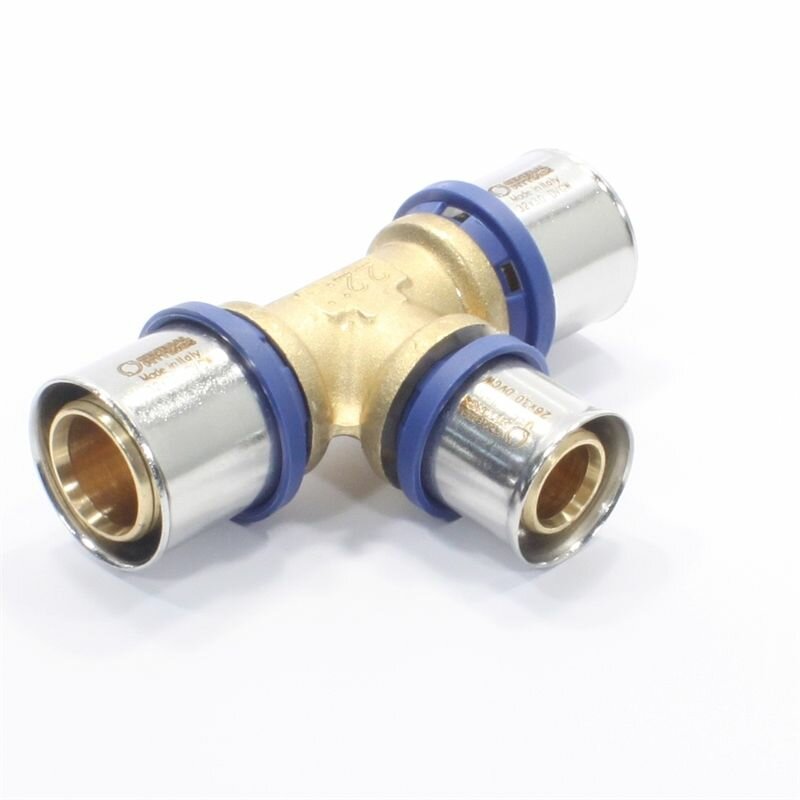 Тройник 32-26-32, General Fittings 5T00, 13, пресс-пресс, латунь
