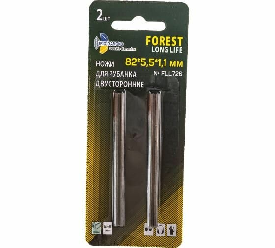 Ножи двусторонние для электрорубанка TRIO-DIAMOND (2 шт; 82х5.5х1.1 мм)