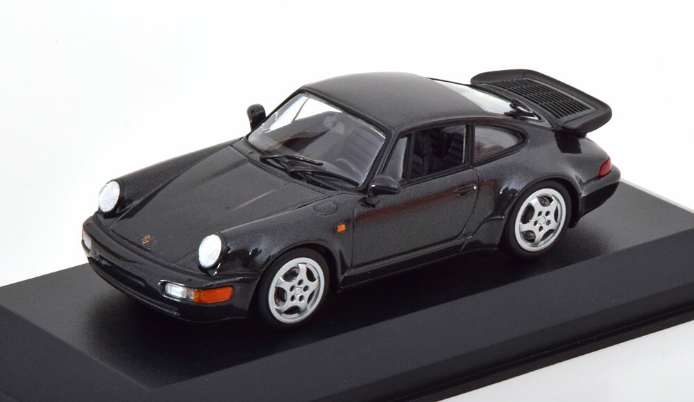 Модель коллекционная MAXICHAMPS Porsche 911 (964) turbo coupe 1990 black metallic