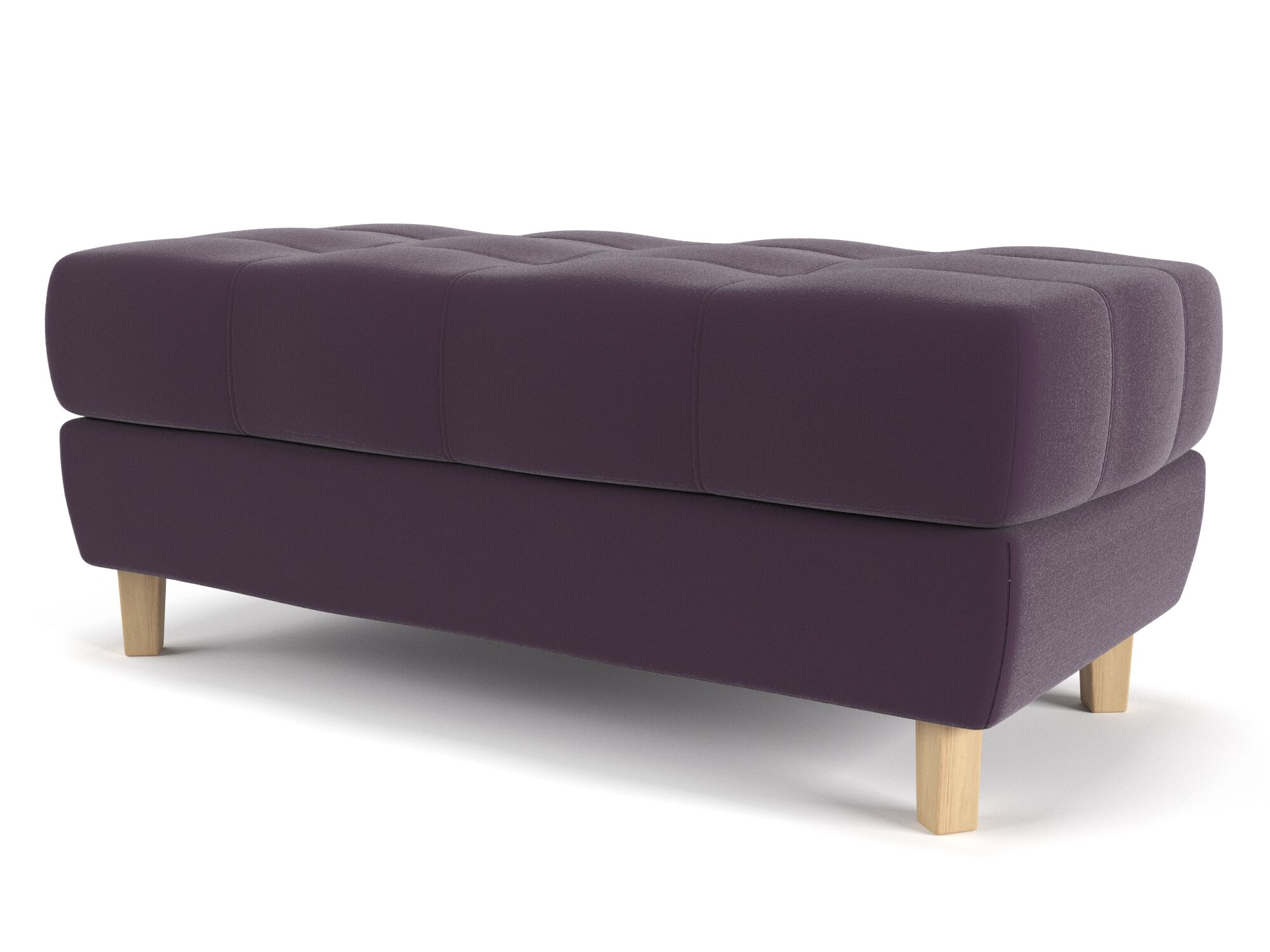 Банкетка Soft Element Герберт Purple с мягким сидением, в прихожую, в спальню, велюр, стиль современный лофт