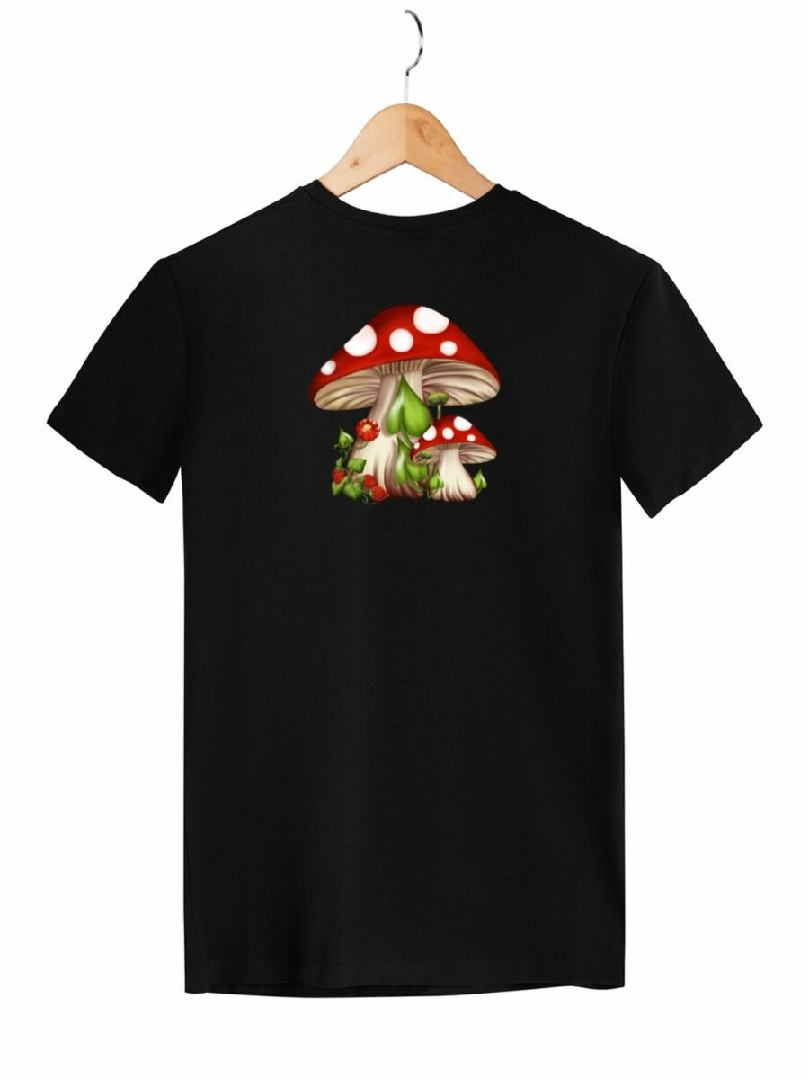 Футболка грибы мухоморы сказочный
