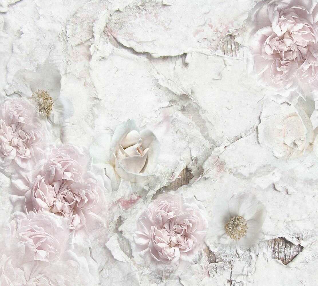 Фотообои Z-354 Цветы на состаренной стене 300х270 DIVINO
