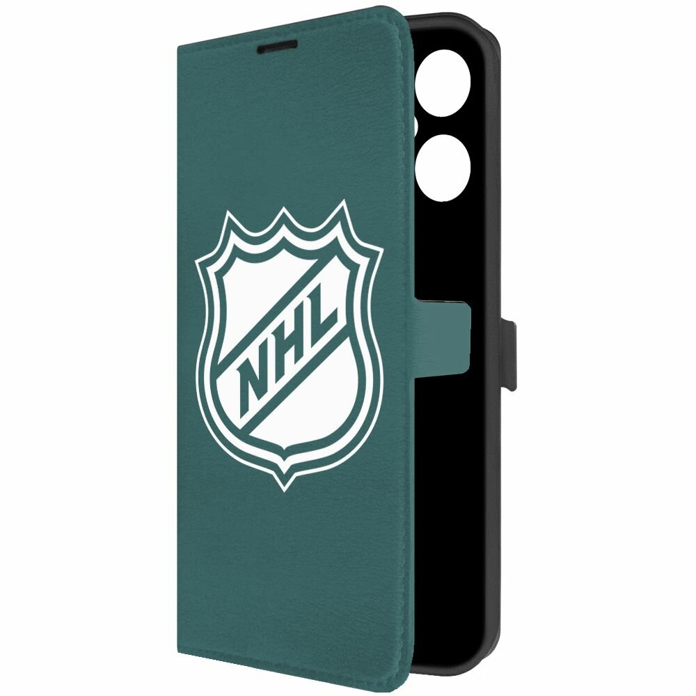 Чехол-книжка Krutoff Eco Book для TECNO Pova Neo 3 NHL (НХЛ) (зелёный опал)