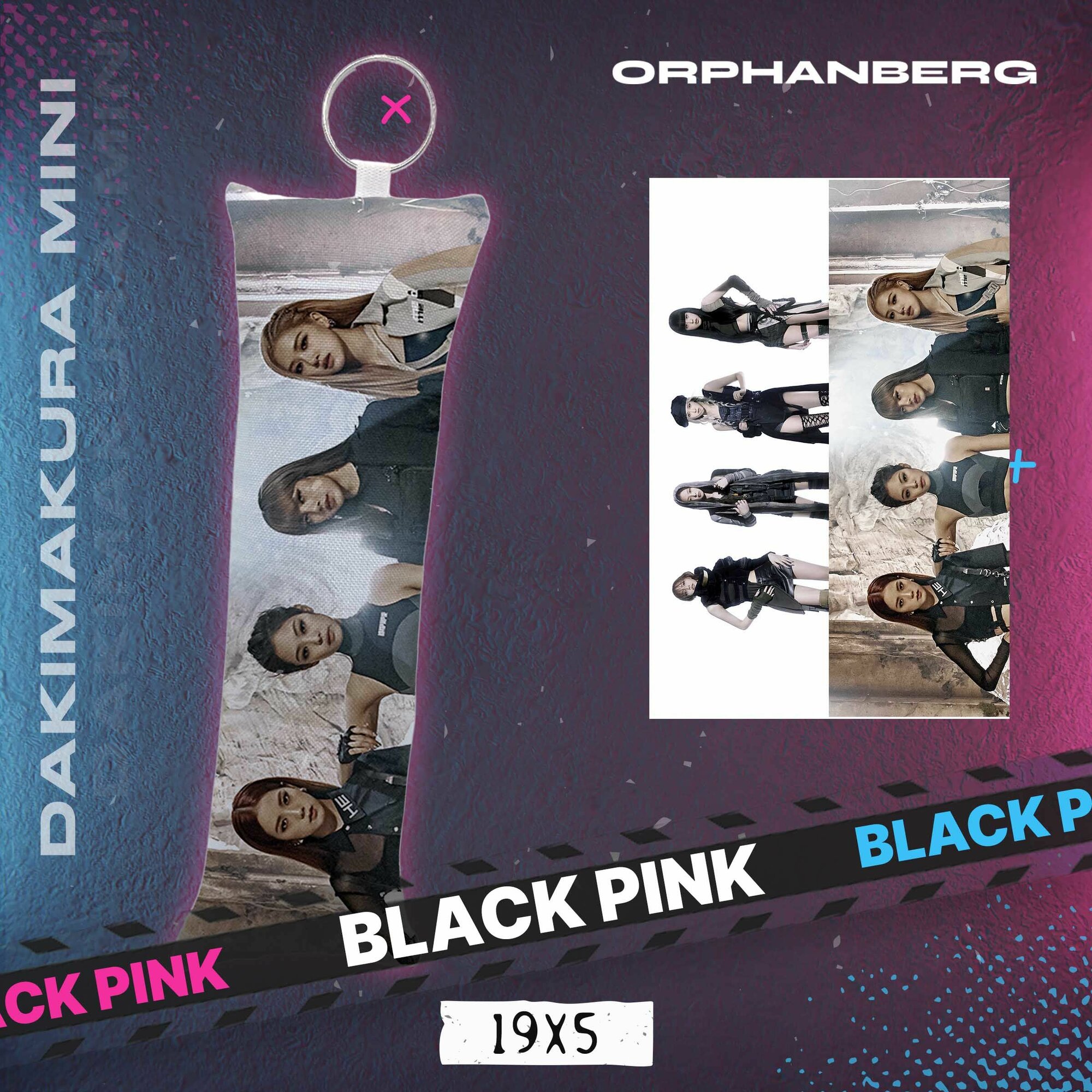 Мини дакимакура Black pink