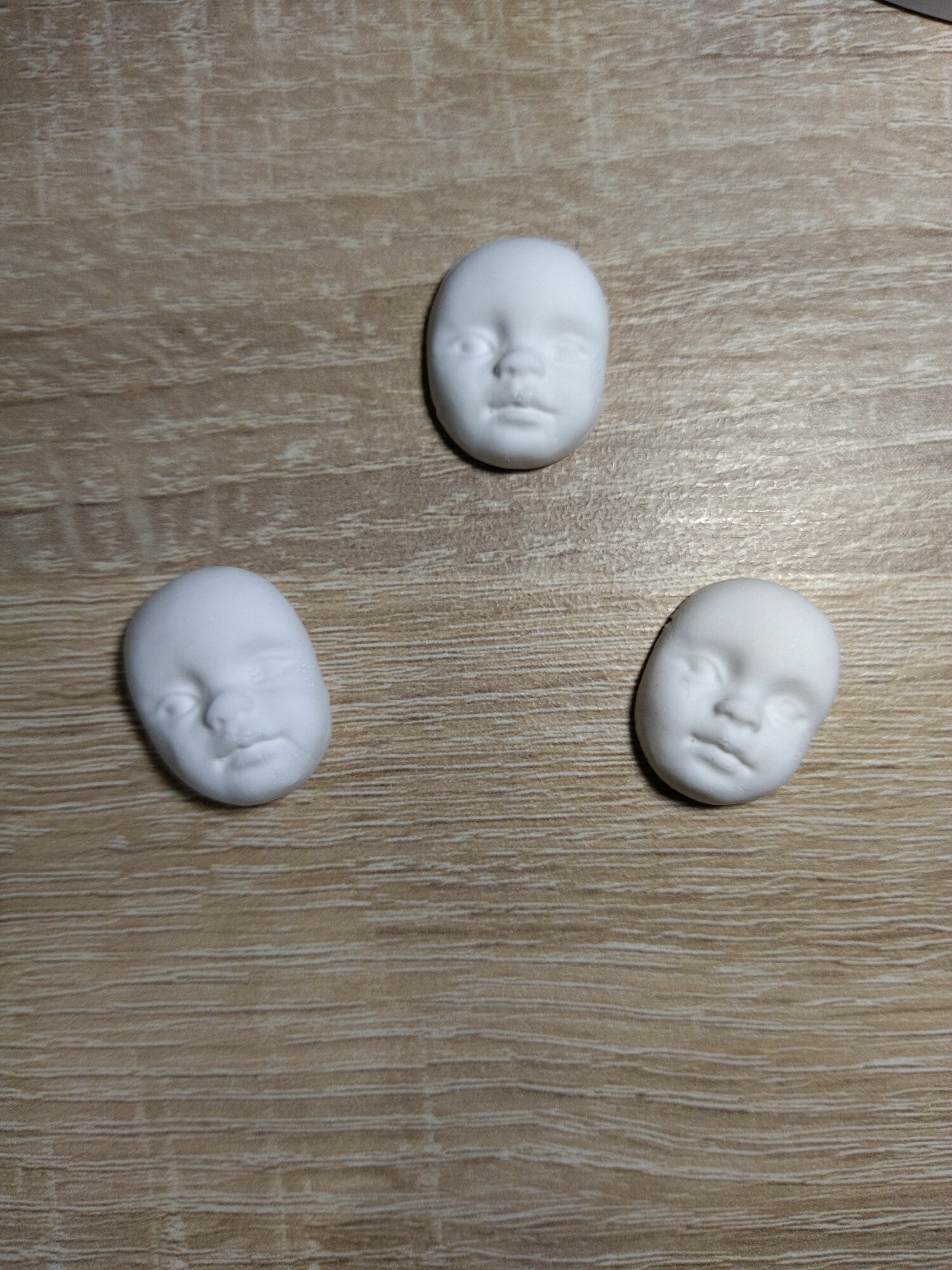 Набор лиц для ватной игрушки, кукол, малыш, карапуз, озорник, мальчик, девочка - 3 шт.