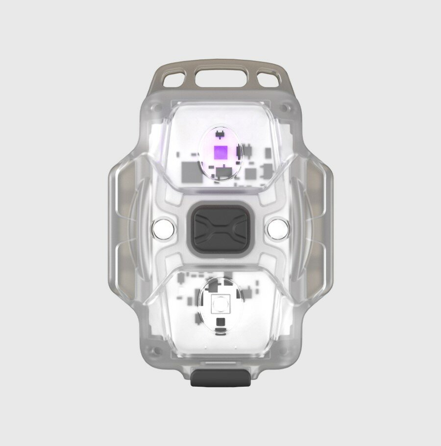 Фонарь светодиодный налобный/вело Armytek Crystal белый/ультрафиолетовый 365 нм, 150Lum (З/У USB, до 12 метров) серый, A