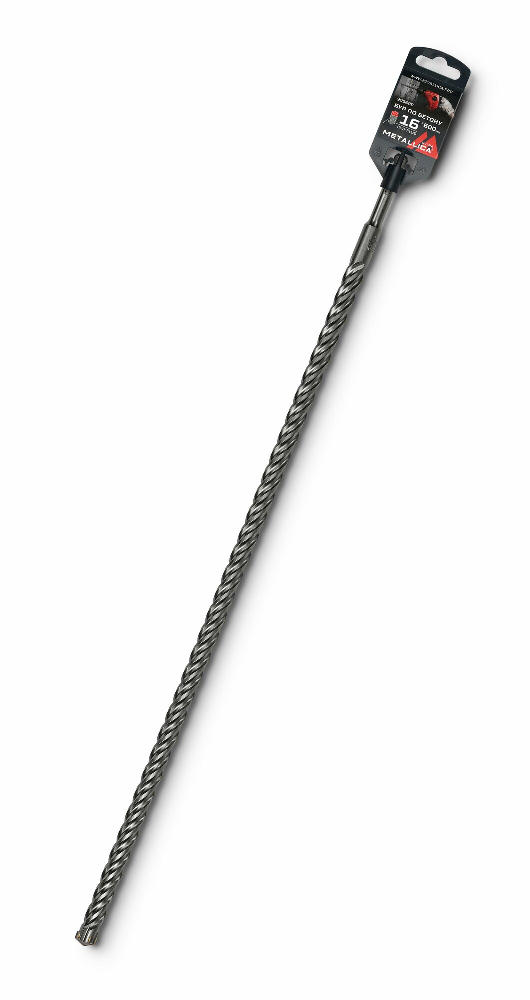 Бур по бетону SDS-plus METALLICA Ultra 16 х600/550 мм, Х-напайка, 4 спирали
