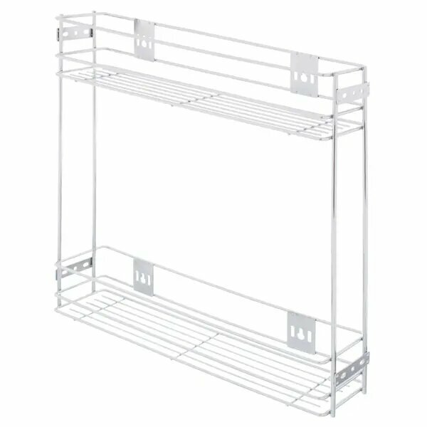 Бутылочница в нижний шкаф 15 см сталь цвет хром