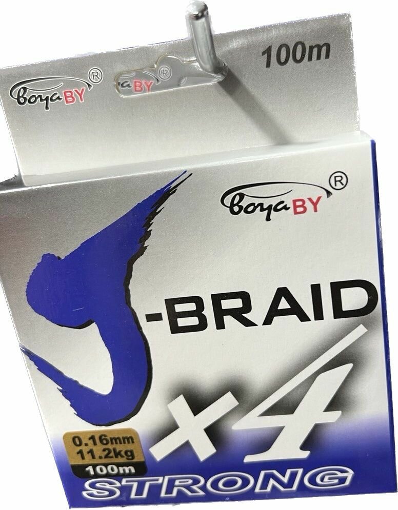 Плетеный шнур BoyaBy. Braid Strong series. Шнур 4-х жильным плетением. Зеленый