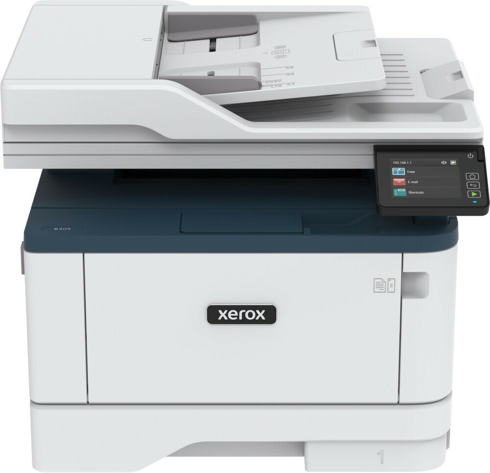 Xerox Многофункциональное устройство Xerox B305V A4, лазерный, принтер + сканер + копир, ЖК, бело-синий (USB2.0, LAN, WiFi)