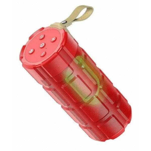 Портативная колонка HOCO HC7 красный LED подсветка