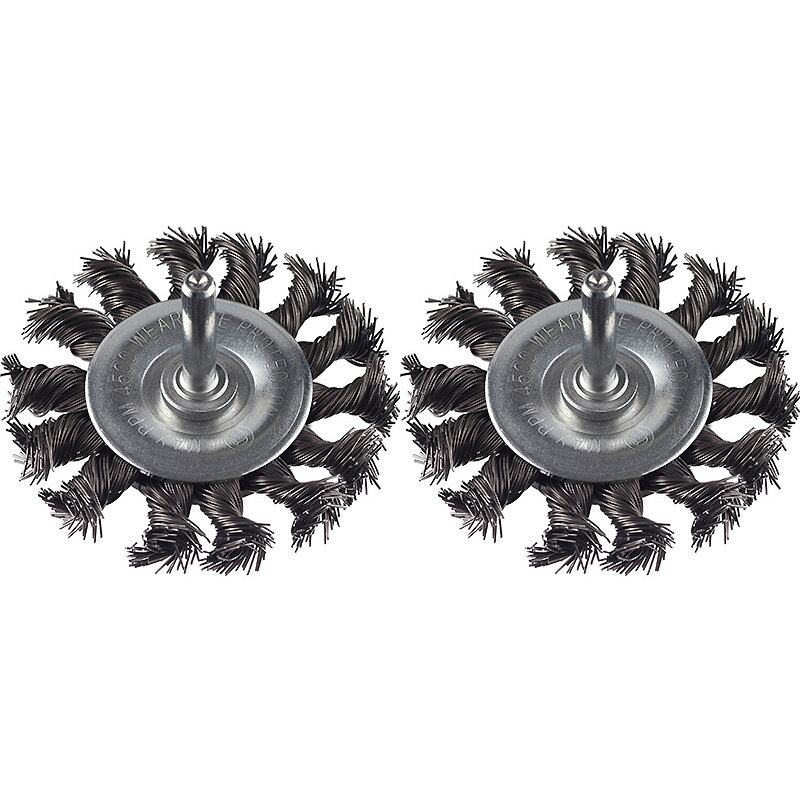 Корщетка для дрели Практика (242-694) витая жесткая радиальная d75 мм (2 шт.)