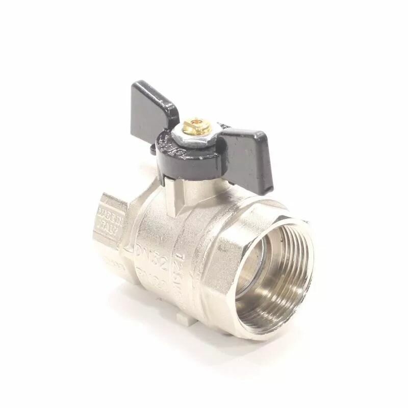 Кран шаровой резьбовой 1 1/4", PN20, Bugatti ARIZONA 602, латунь, внутренняя резьба, бабочка