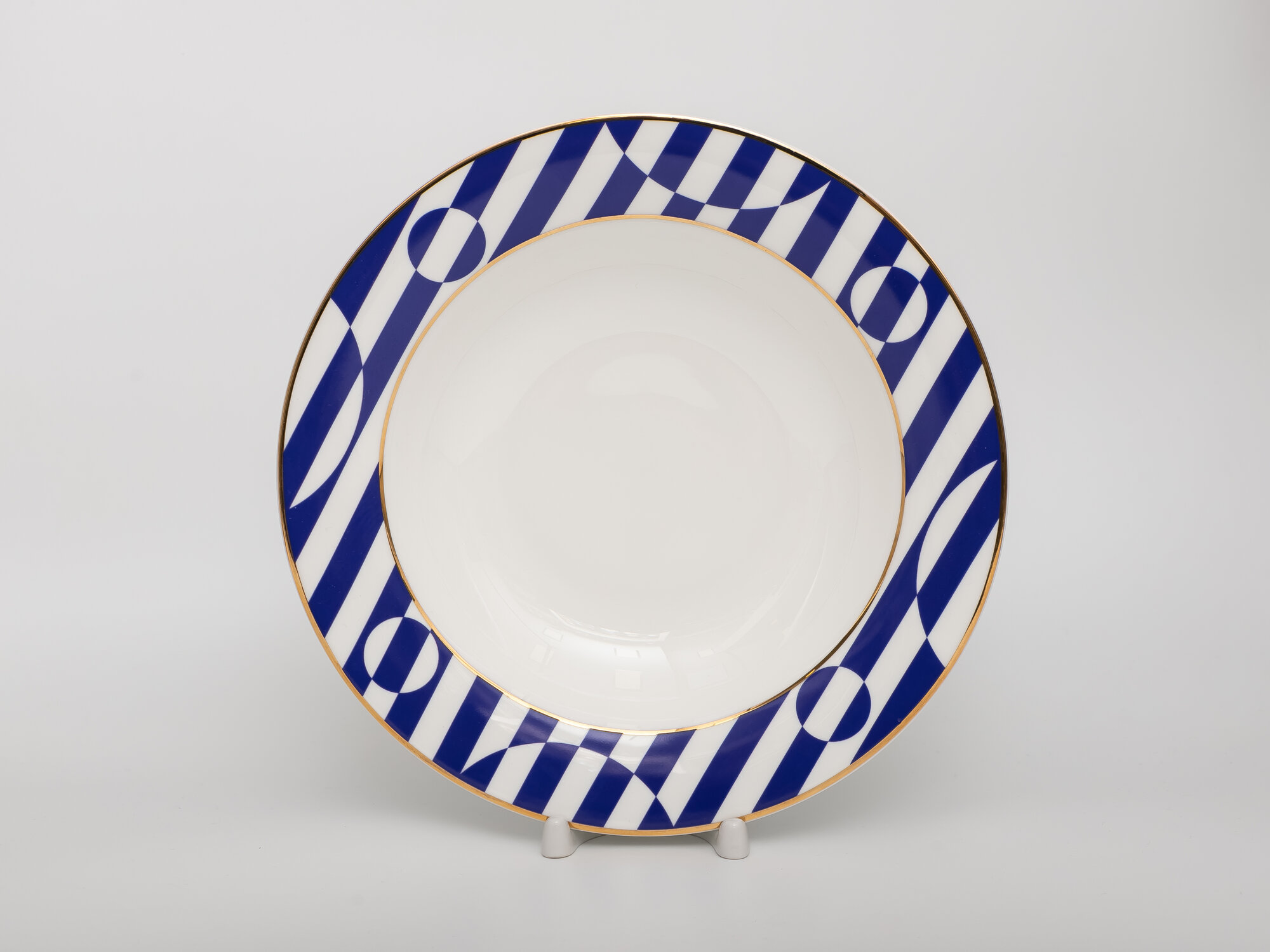 Тарелка глубокая 23 см форма Стандартная-2 рисунок Да и нет (синий)