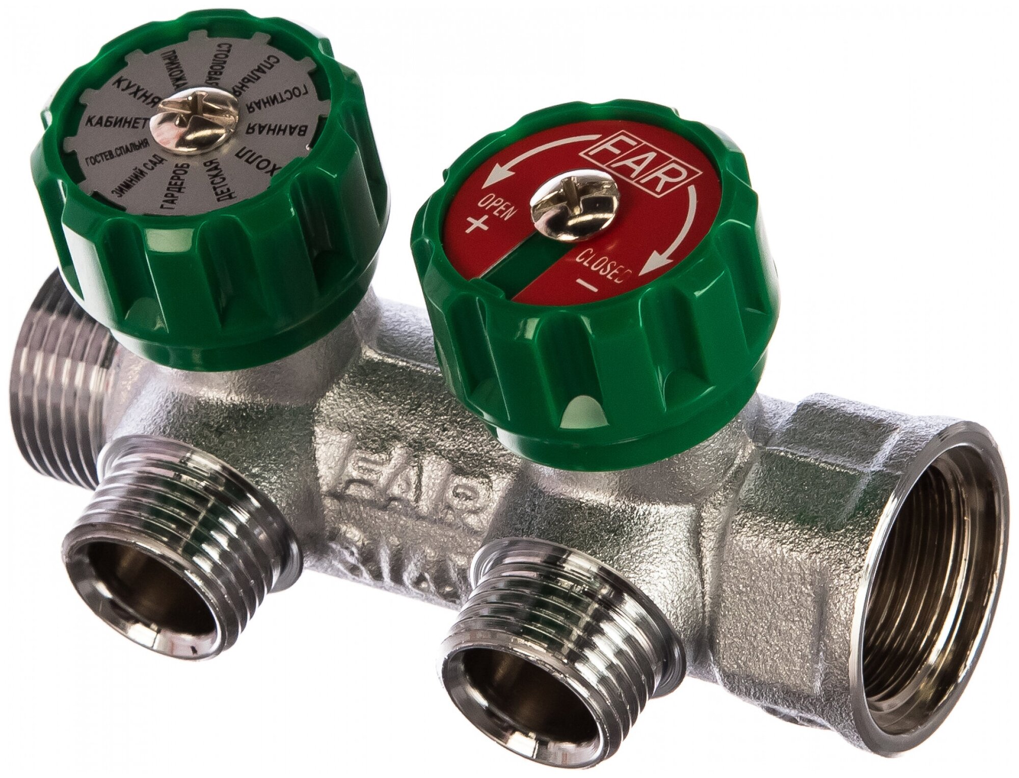 Коллектор FAR под Евроконус 3/4"-1/2", 2 выхода (FK 3821 3412 EU)