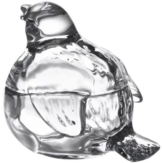 Вазочка-шкатулка Decor DE Table Птичка 13 см, стекло