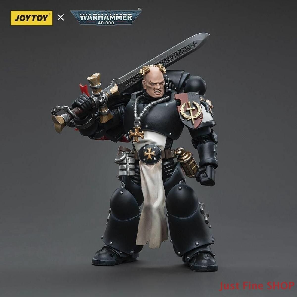 Подвижная фигурка JOYTOY Warhammer 40000 Black Templars Emperor's Champion Bayard's Revenge -jua