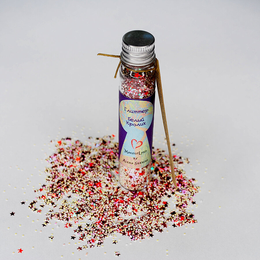 Глиттер блестки для лица и тела Artmakeup, MakeupLand, Белый кролик