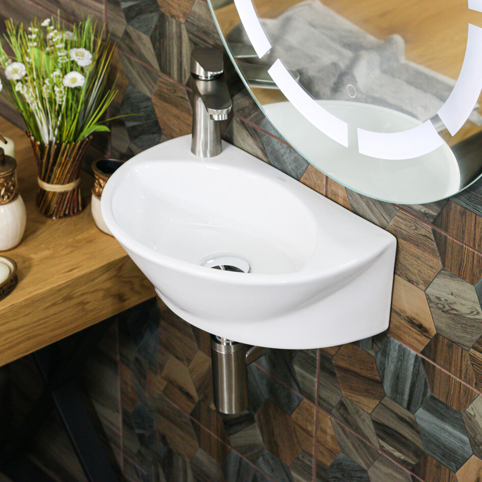 Раковина подвесная настенная MELANA (7717X-805) овальная, белая