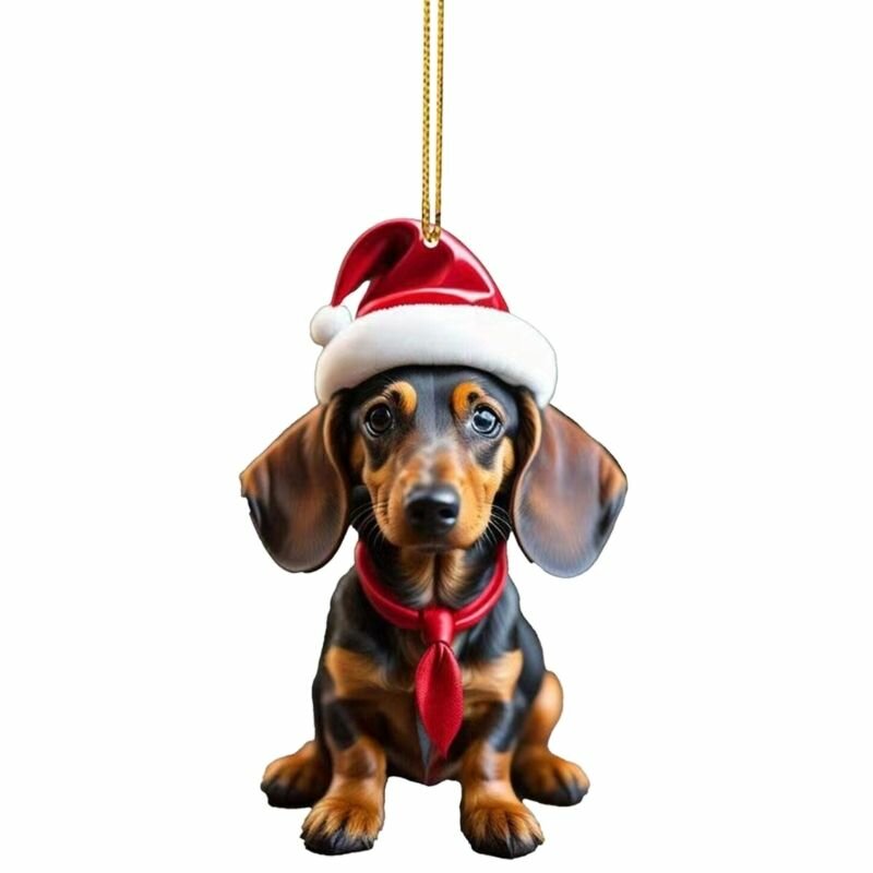 Рождественская Забавная Собачья Подвеска-7