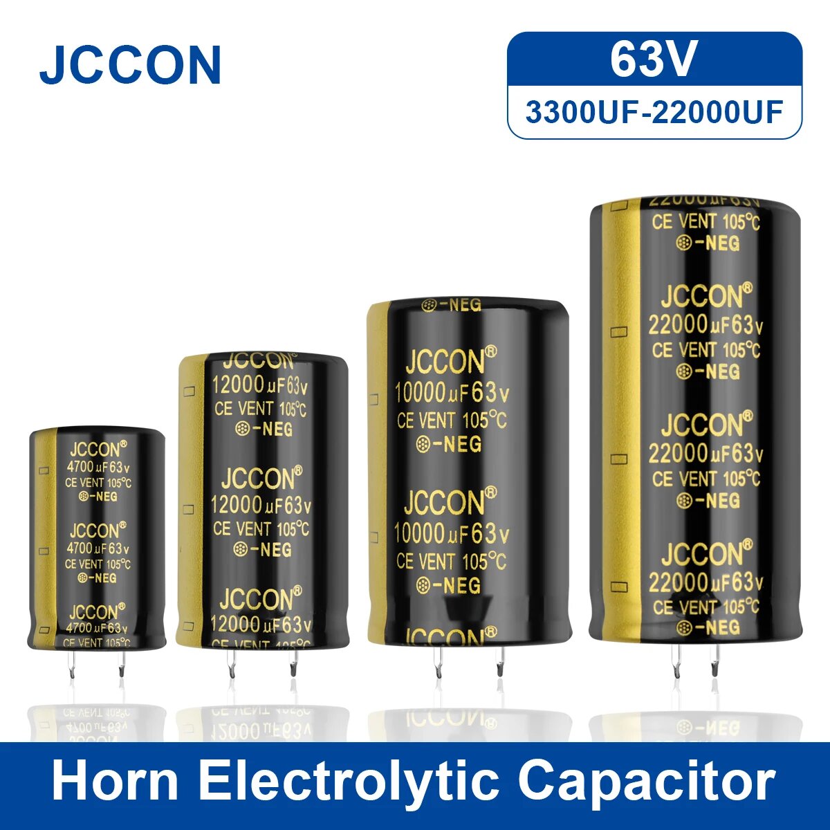 2 шт. JCCON аудио электролитический конденсатор 63В 63V4700UF 25x40