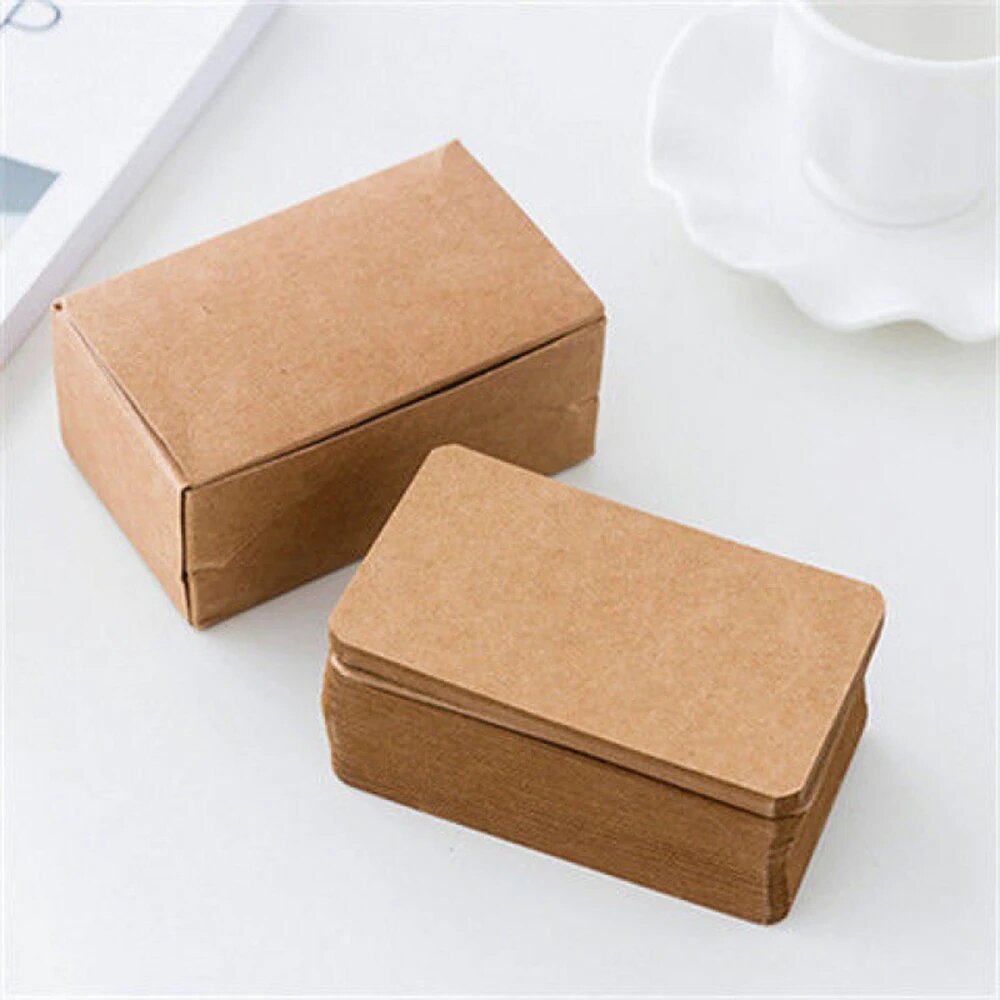 Карточки для визиток Kraft Paper, 5.3*9 см, 100шт, Коричневый