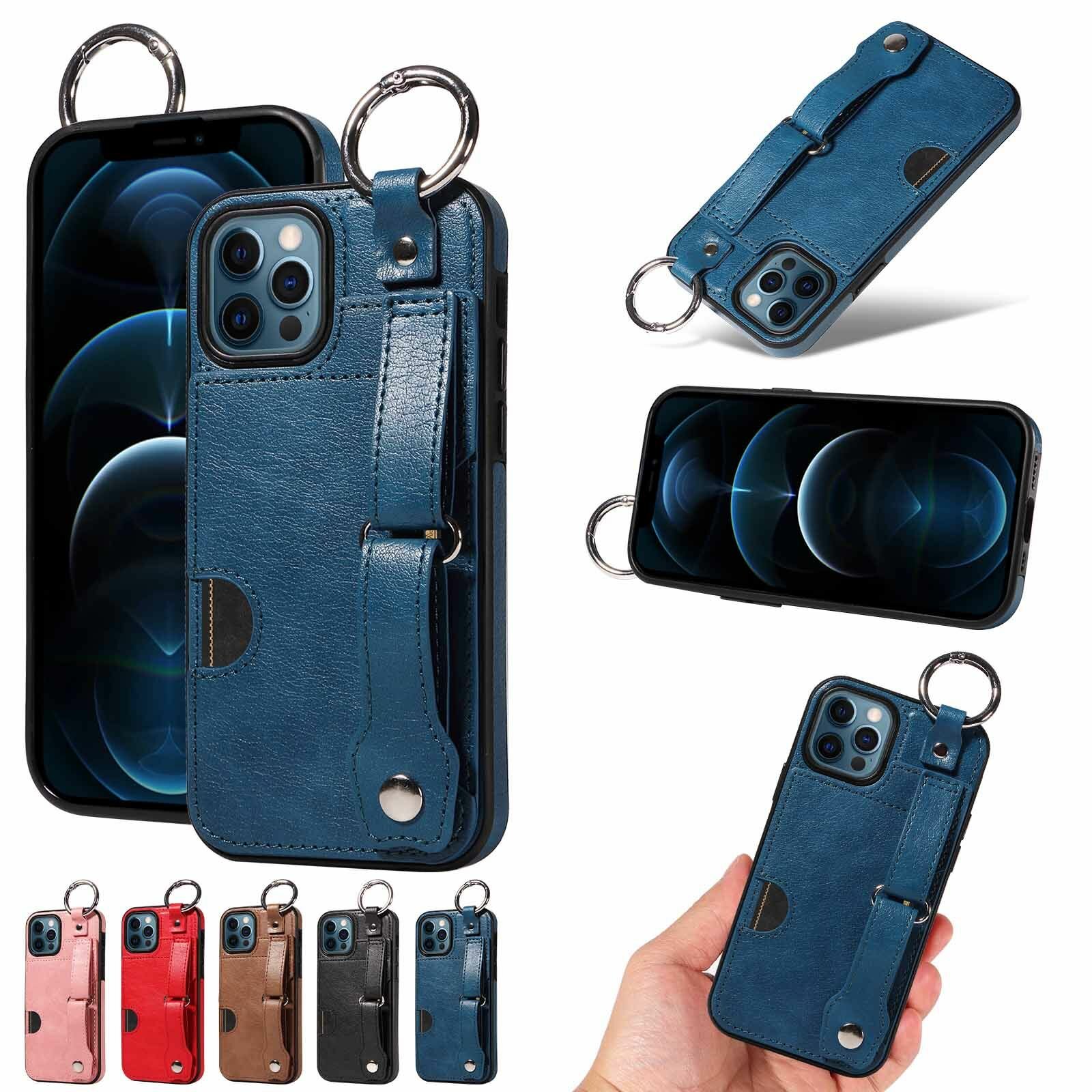 Подходит для Apple iPhone 12 Pro (на айфон 12 про) Роскошная кожа противоударный, кронштейны