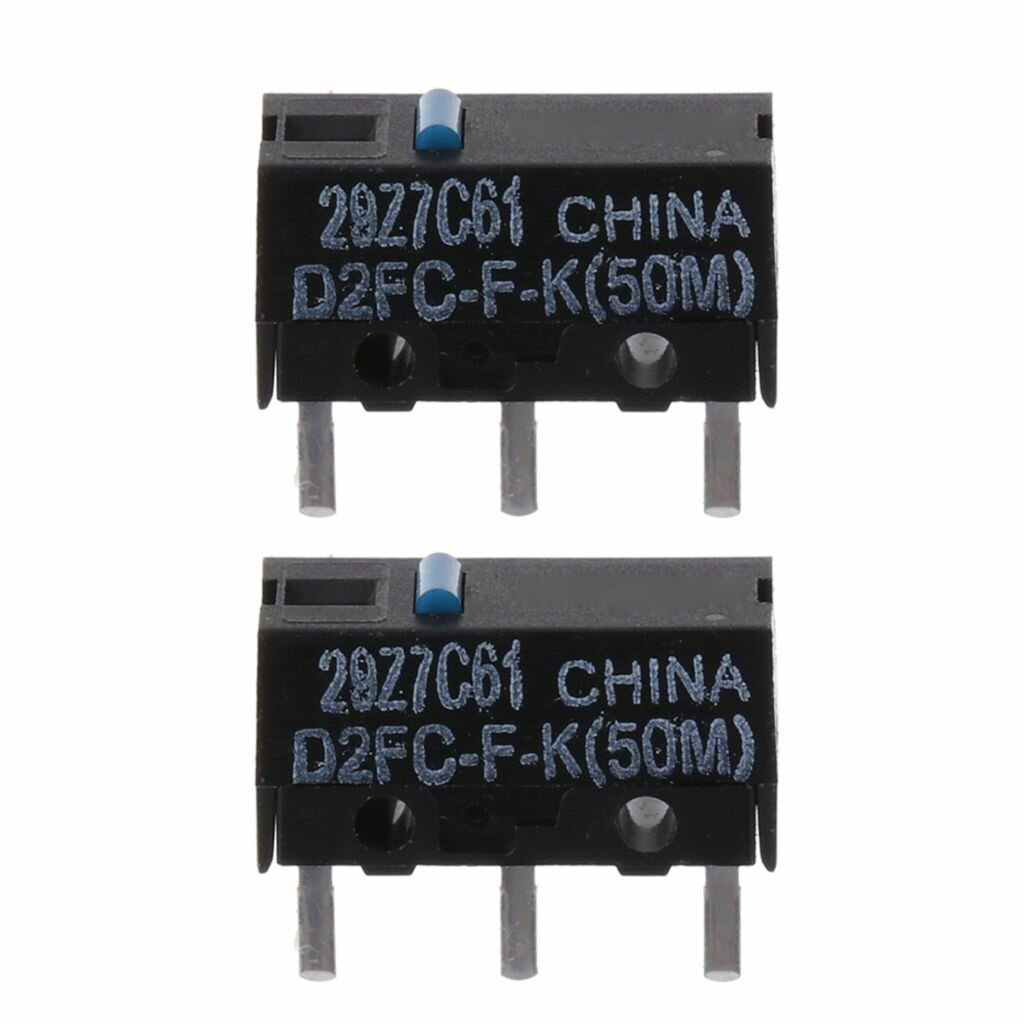 2 шт. оригинальный D2FC-F-K (50 м) микропереключатель для мыши с синей точкой, новая модель 10 м 20 7N серии 50 миллионов раз на всю жизнь