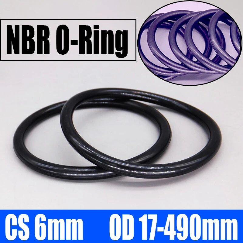NBR уплотнительное кольцо CS 6 мм, 17-490 мм 200x188x6mm-1pcs