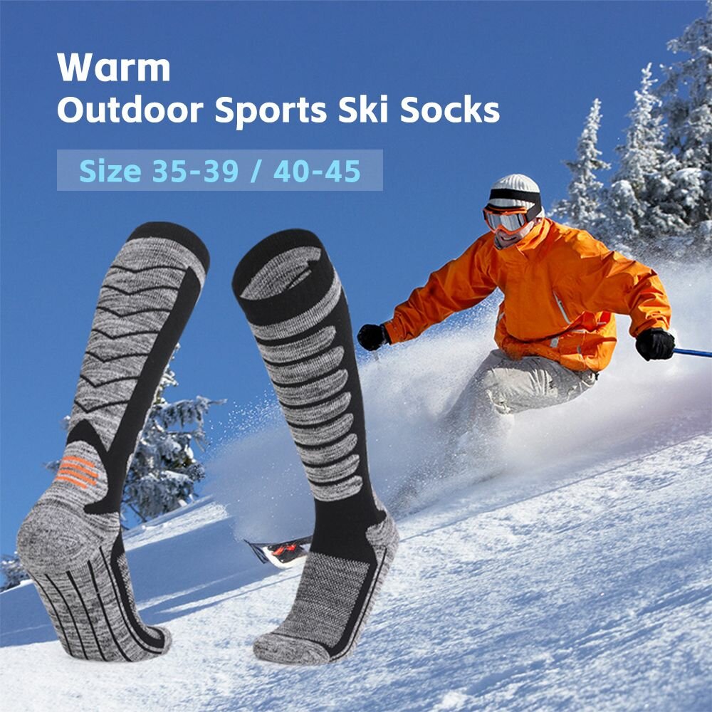 Длинные лыжные носки для зимнего спорта: лыжи, сноуборд, походы