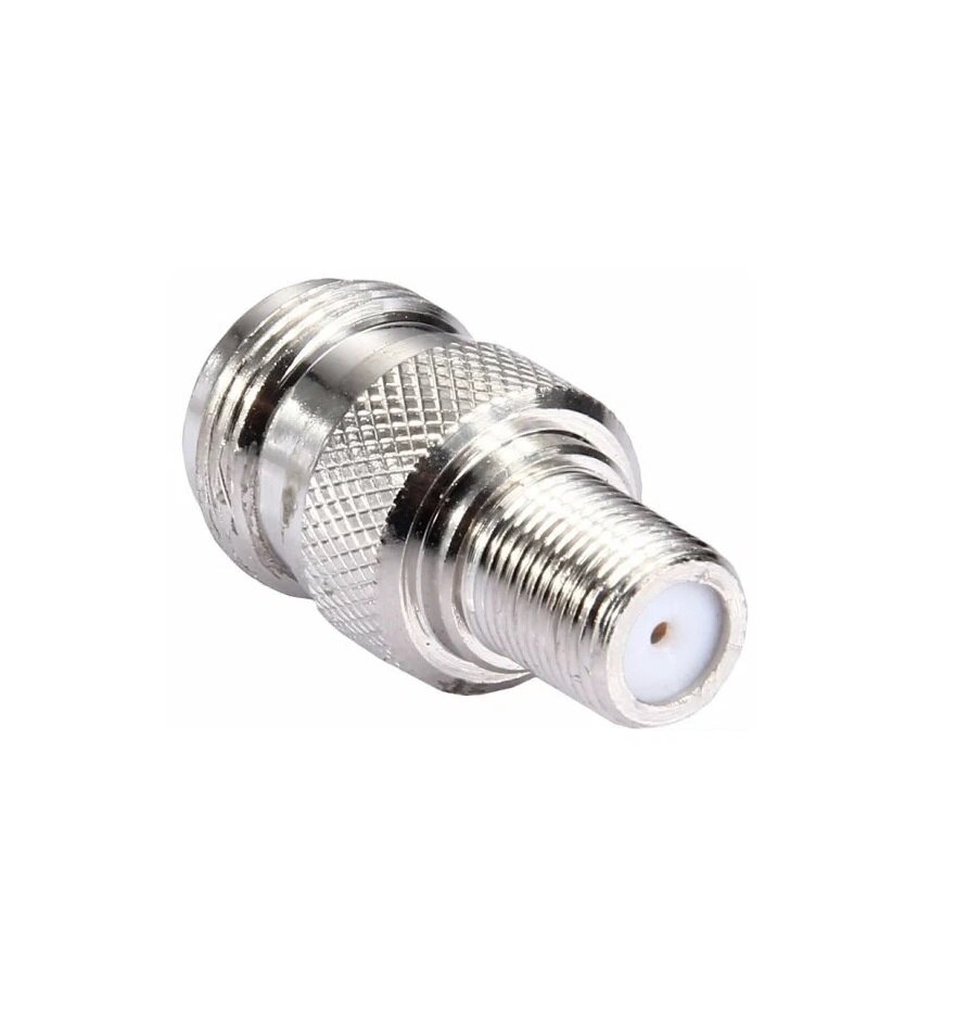 Переходник для антенн, N female - F female, Антэкс, серебристый