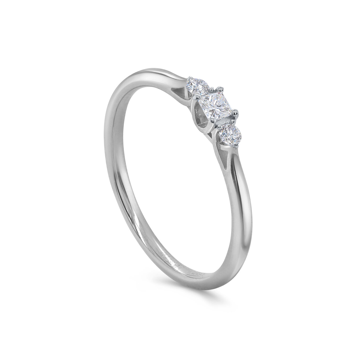 Кольцо помолвочное, белое золото, 585 проба, бриллиант