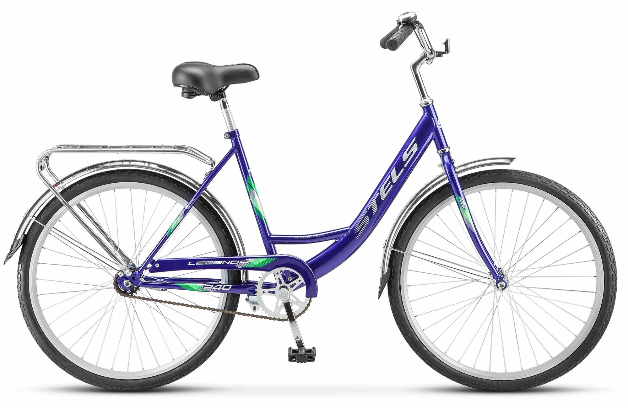 Велосипед 26" STELS Legenda 240 рама 19", синий, на рост 165-185см, городской классический дорожный, мужской женский взрослый